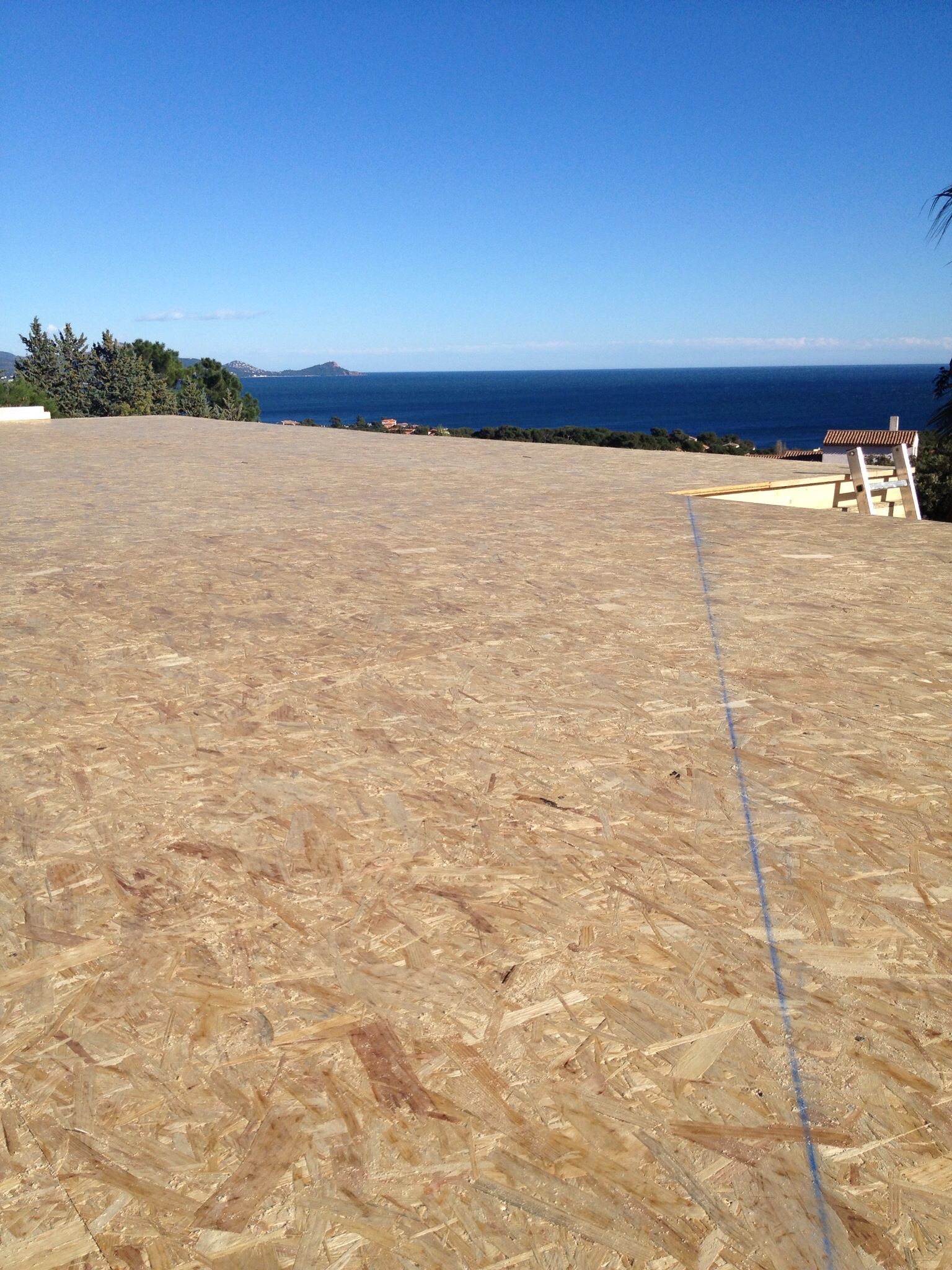 Toiture terrasse à Fréjus - Maison bois côté sud